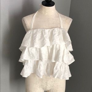 Zara | Tops | Zara Tiered Ruffle Halter Top | Poshmark